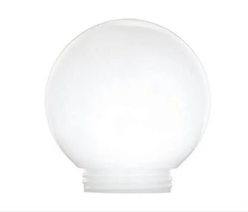Threaded Lamp Post Globe | White Acrylic | 6" Globe | 3.25"