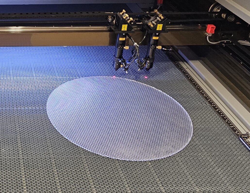 Prismatic Round Disc Diffuser | 0.100" Thick | Clear | Cut to Size